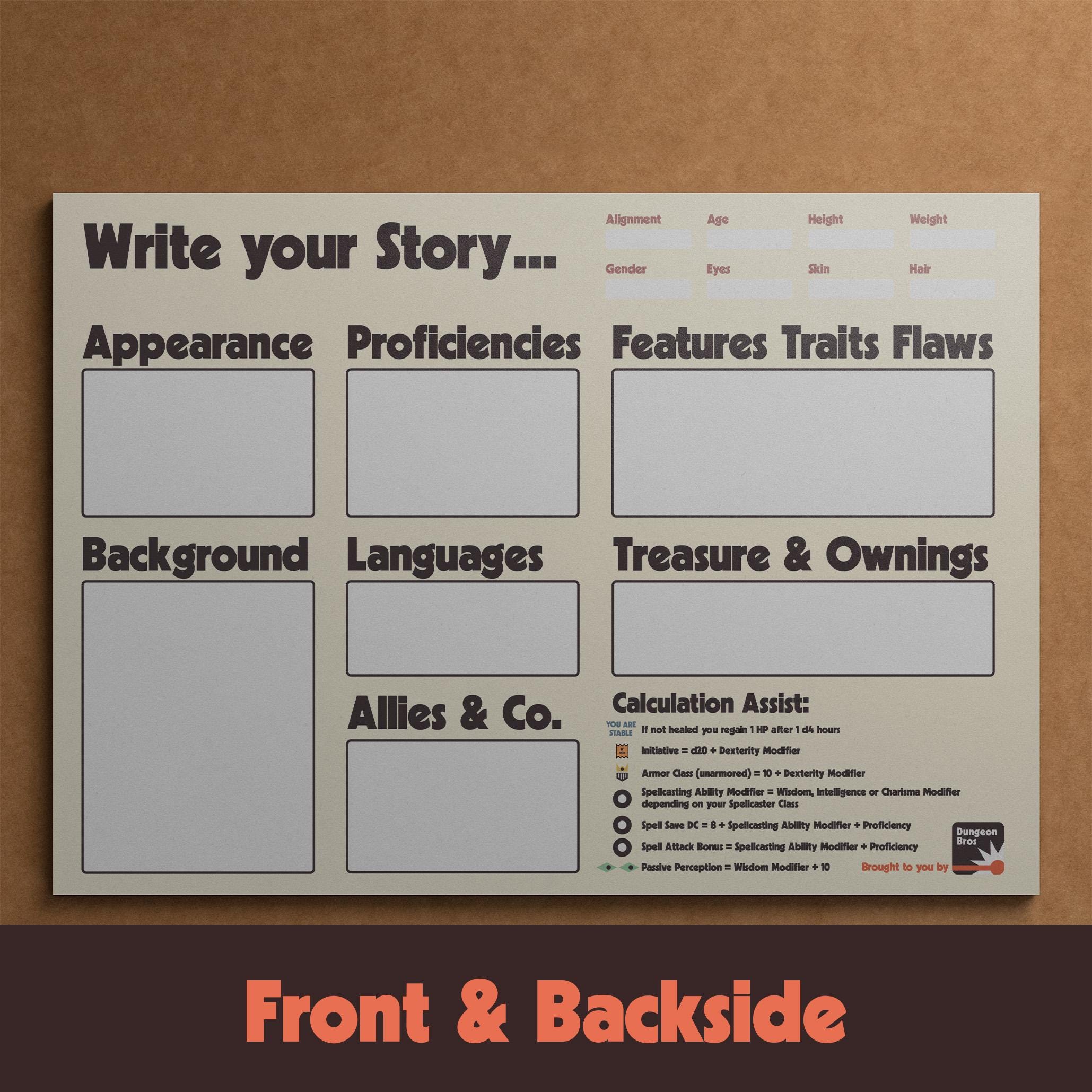 Dnd Kids and Beginner Character Sheet Bundle - Quests Await - Optimized ...