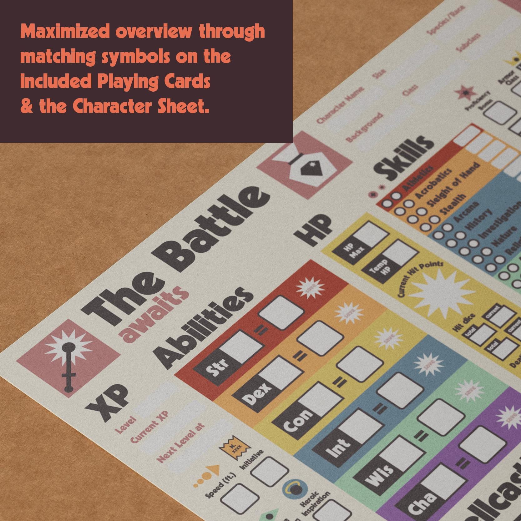 Dnd Character Sheet Combat Optimized Retro Design. Compatible With 2024 ...