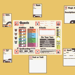 Dnd Kids and Beginner Character Sheet Bundle - Quests Await - Optimized ...