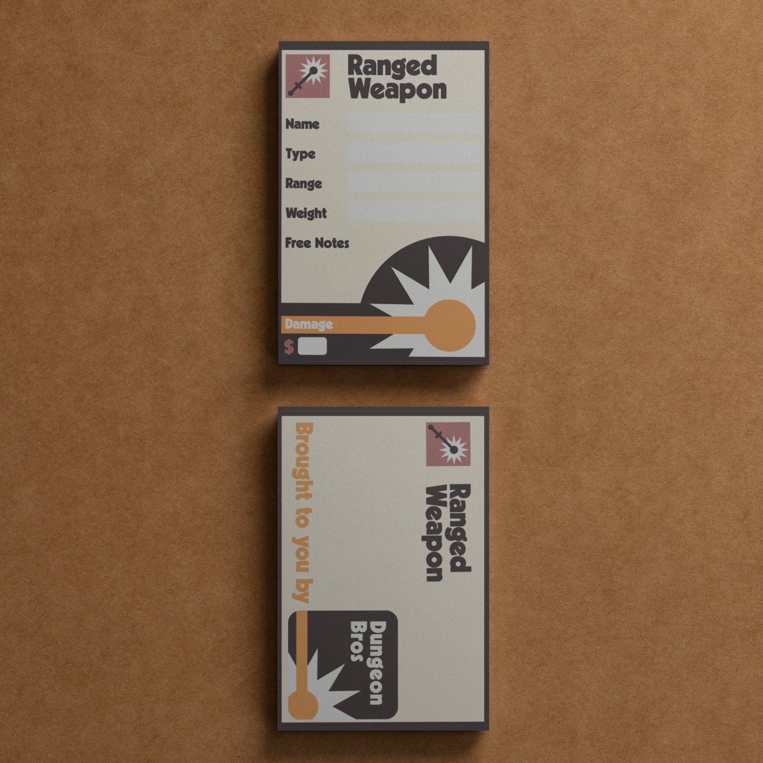 Dnd Retro Weapon Cards. Compatible With the 5th Edition of Dungeons ...