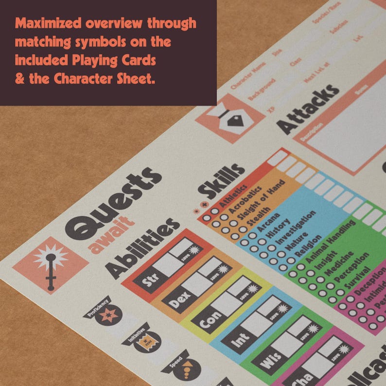 Dnd Kids and Beginner Character Sheet Bundle - Quests Await - Optimized ...