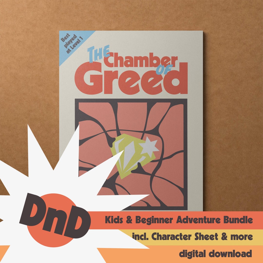 Dnd Kids and Beginner Adventure Bundle - the Chamber of Greed - One ...