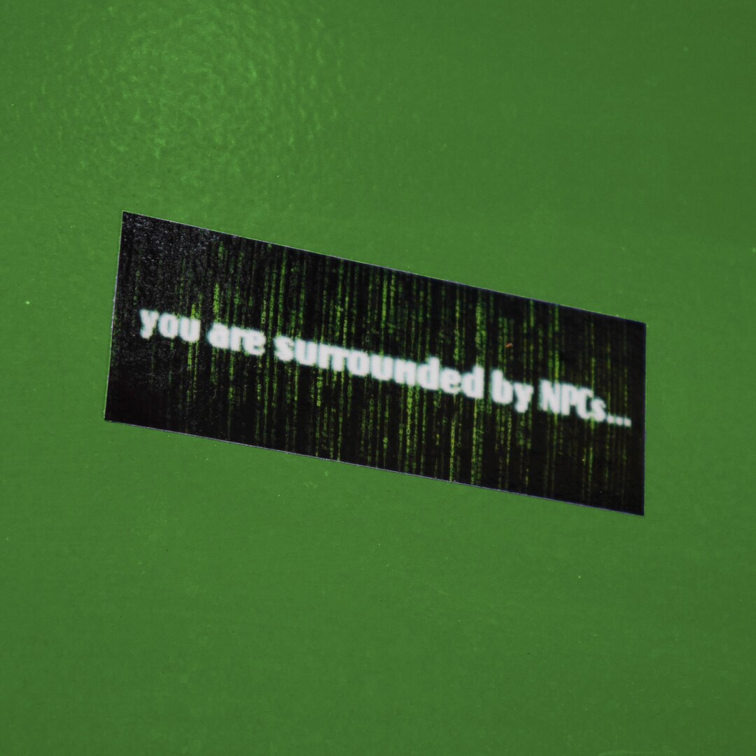 Gaming Sticker, Funny Matrix Npcs Simulation, 90s Nostalgic Movie, Cute ...