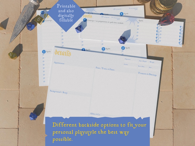 Dnd Character Sheet Bundle "protector" - Modular, Innovative, Beginner ...
