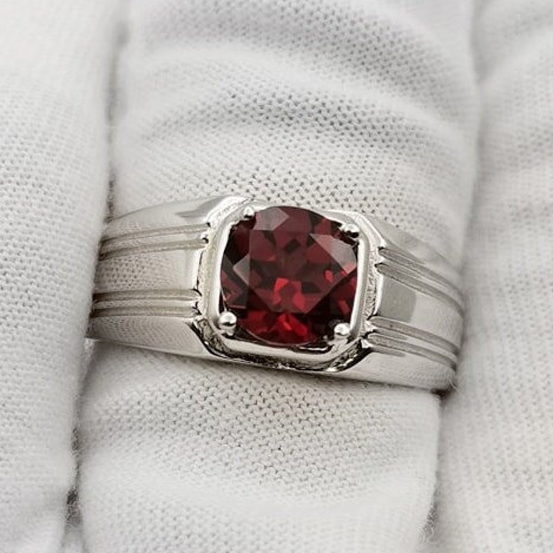 Mens Garnet Ring - Etsy