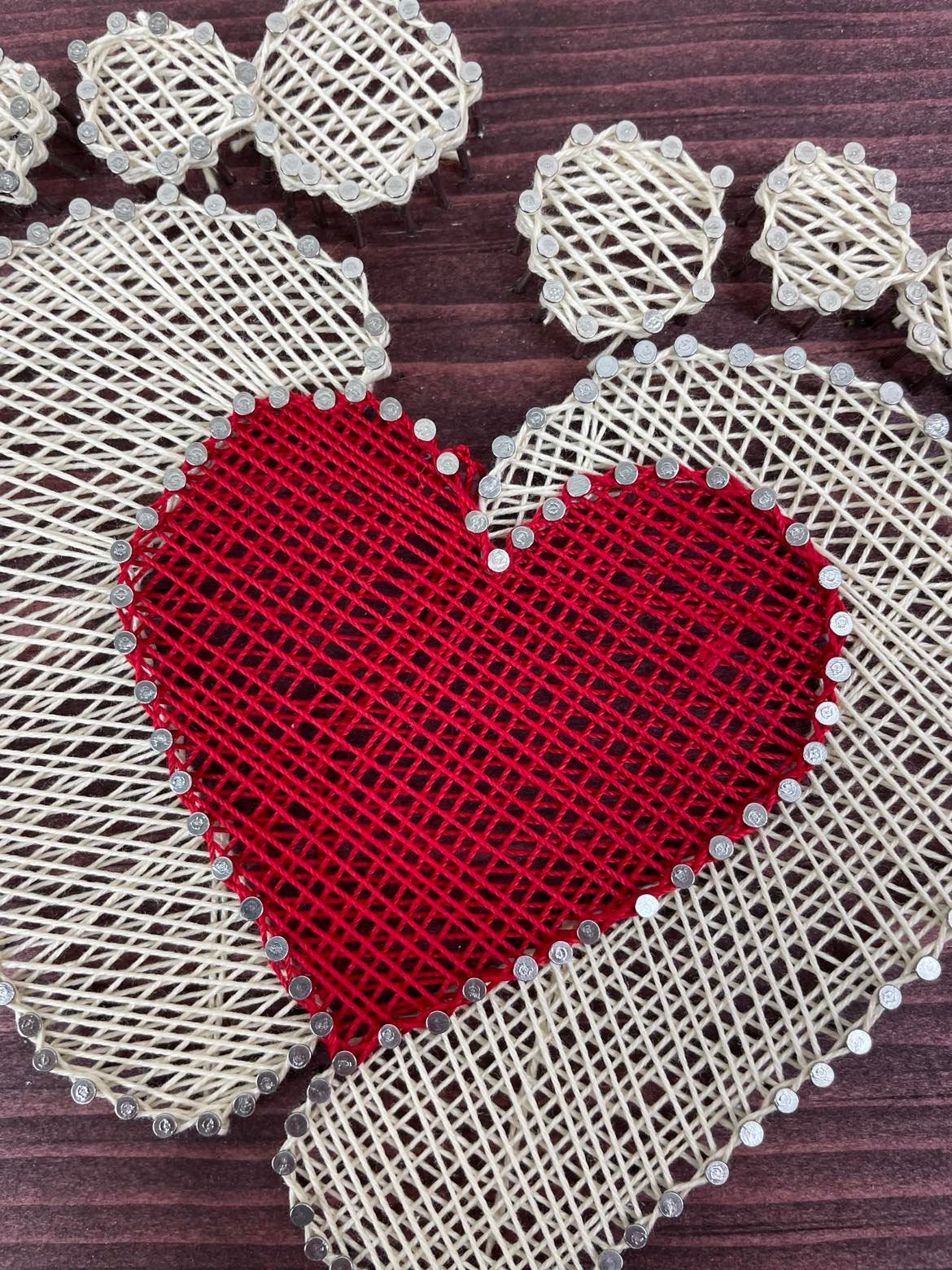 Footprints With Heart; String Art Wall Hanging - Etsy