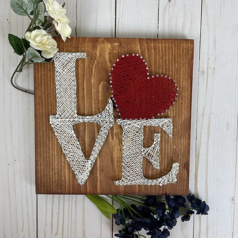 Heart String Art - Etsy