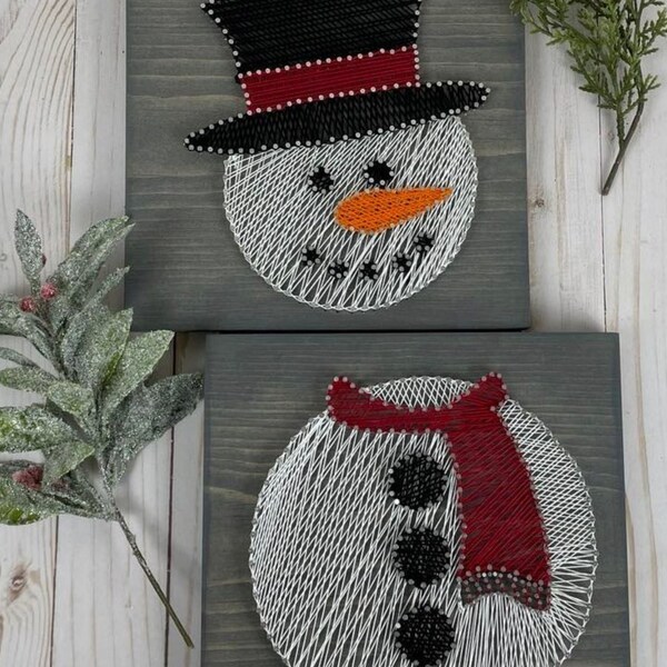 Snowman String Art - Etsy
