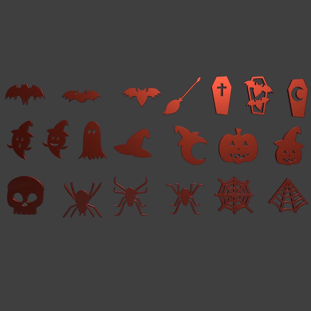 Halloween Spooky Shapes Collection - 20 STL Files for 3D Printing ...