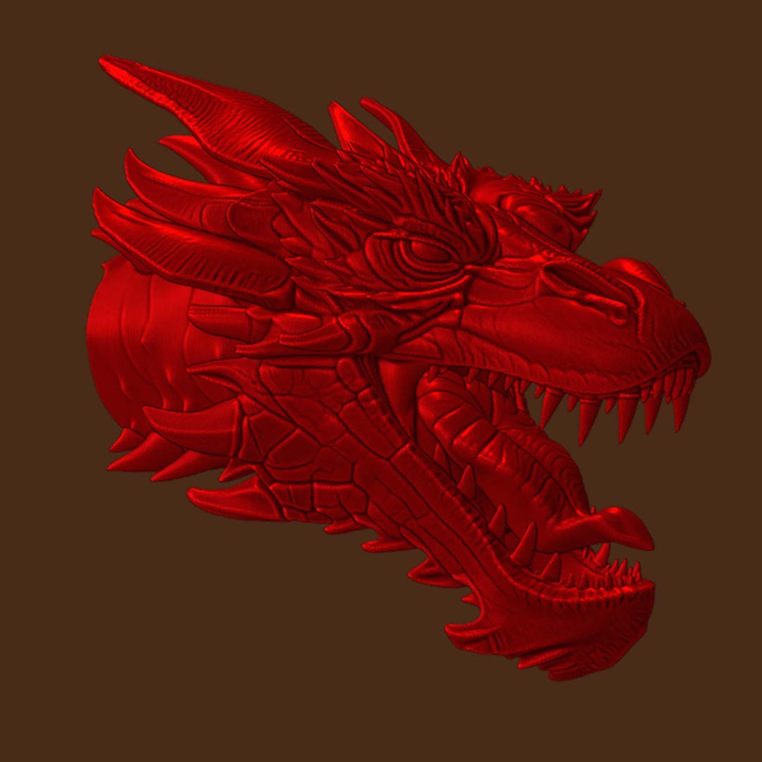 Smaug Dragon Head 3D Model: Tolkien Fantasy STL File (digital Download ...