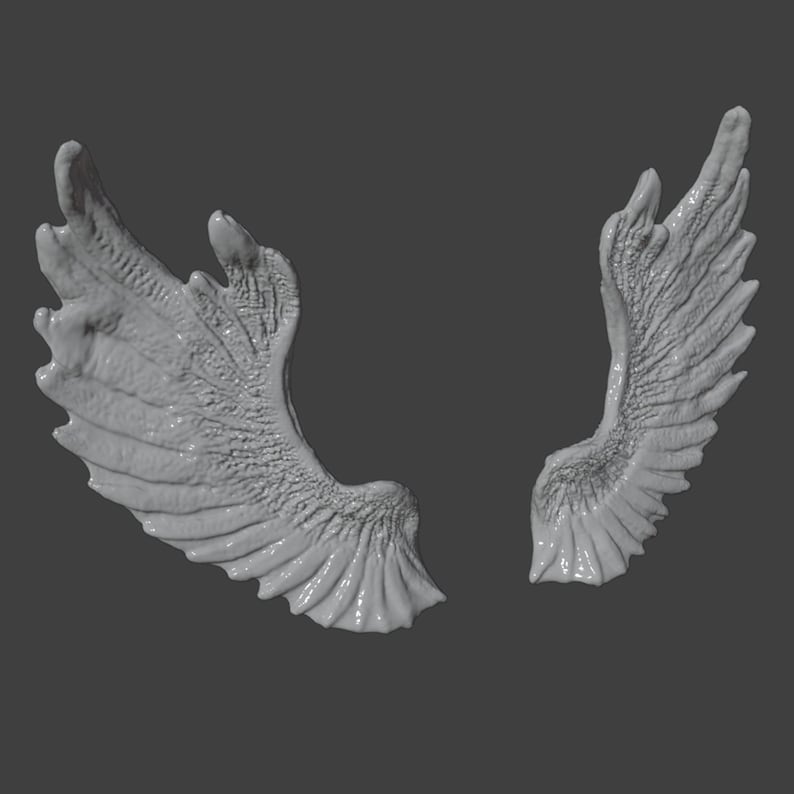 Angel Wings 3D Model - STL File for 3D Printing | Digital Download - Etsy