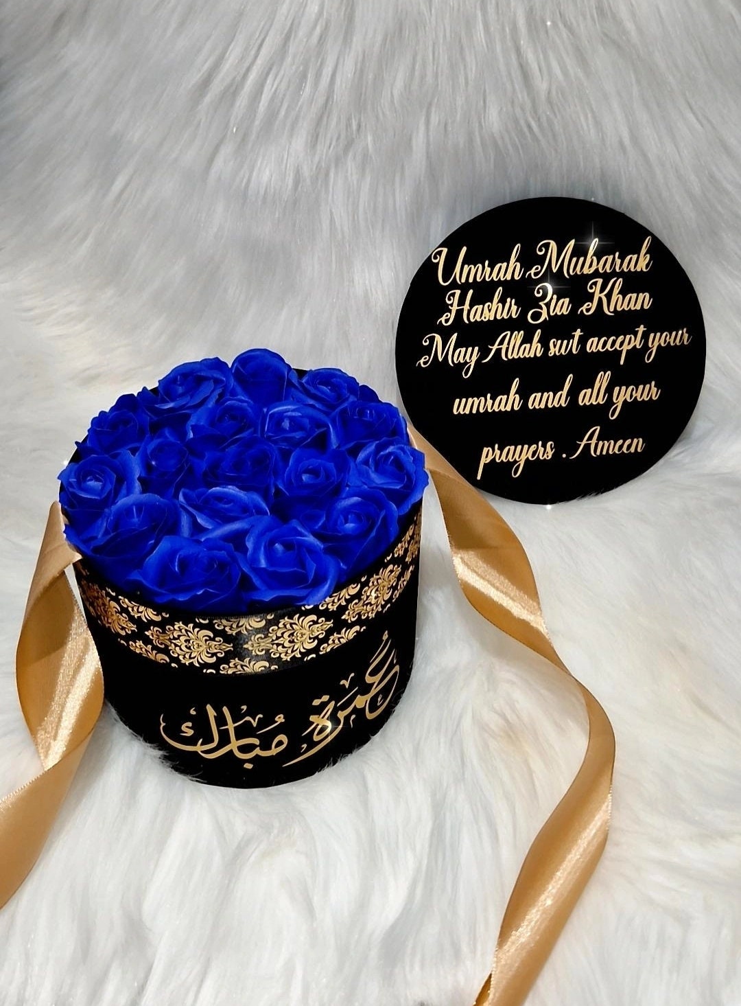 Personalised Umrah Gift Box, Umrah Gift, Forever Roses Gift Box,islamic ...