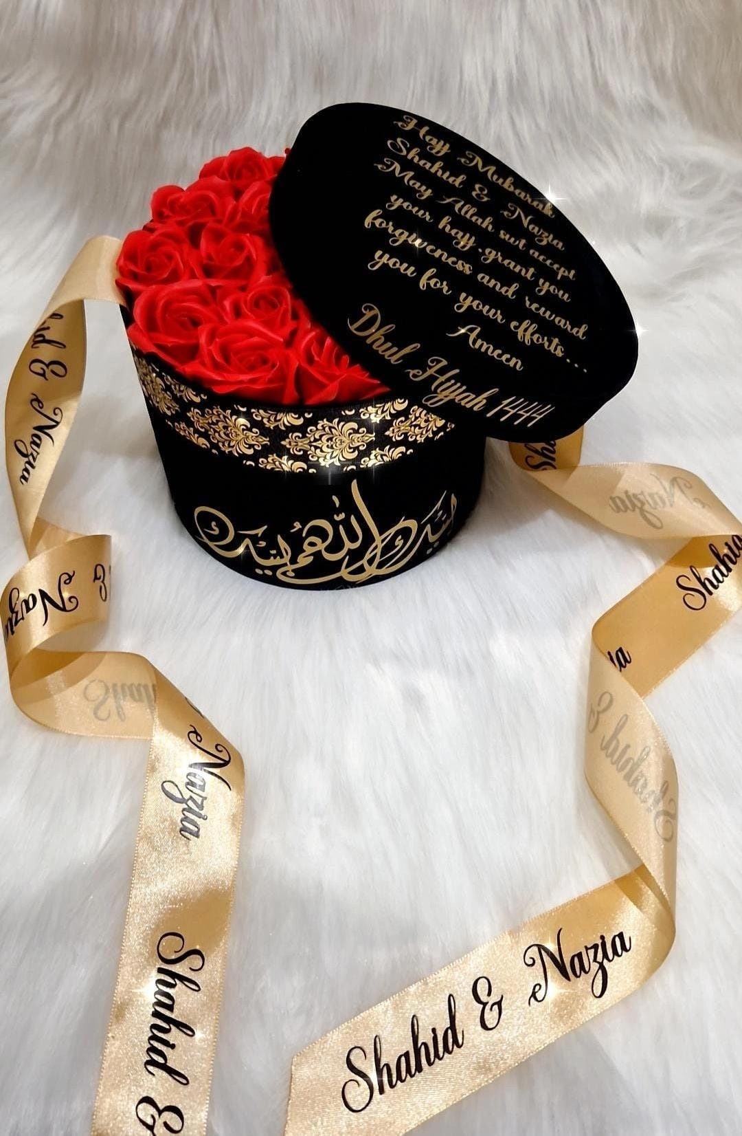 Hajj Gift Box, Hajj Gift, Forever Artificial Roses Gift Box,islamic ...