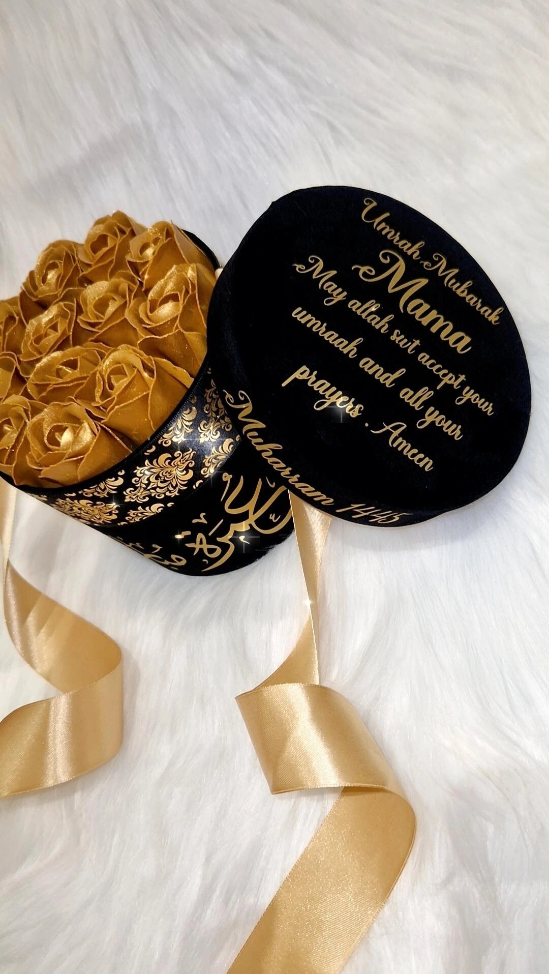 Personalised Umrah Gift Box, Umrah Gift, Forever Roses Gift Box,islamic ...