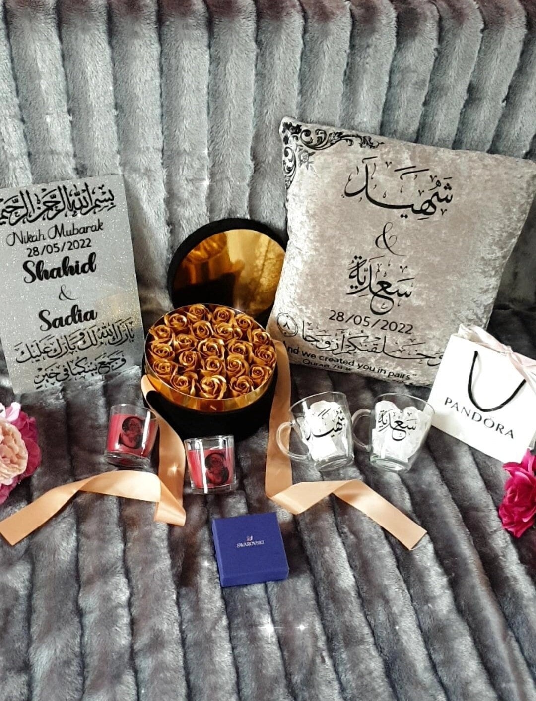 Costum Wedding Hamper, Nikah Personalised Gift, Muslim Bride and Groom ...