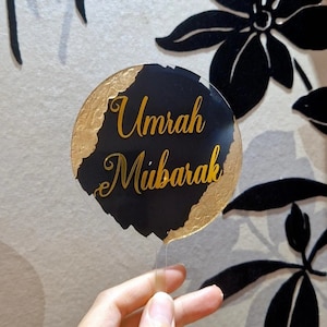 Umrah Mubarak Cake Topper, Islamic Cake Topper, Personalised Umrah ...