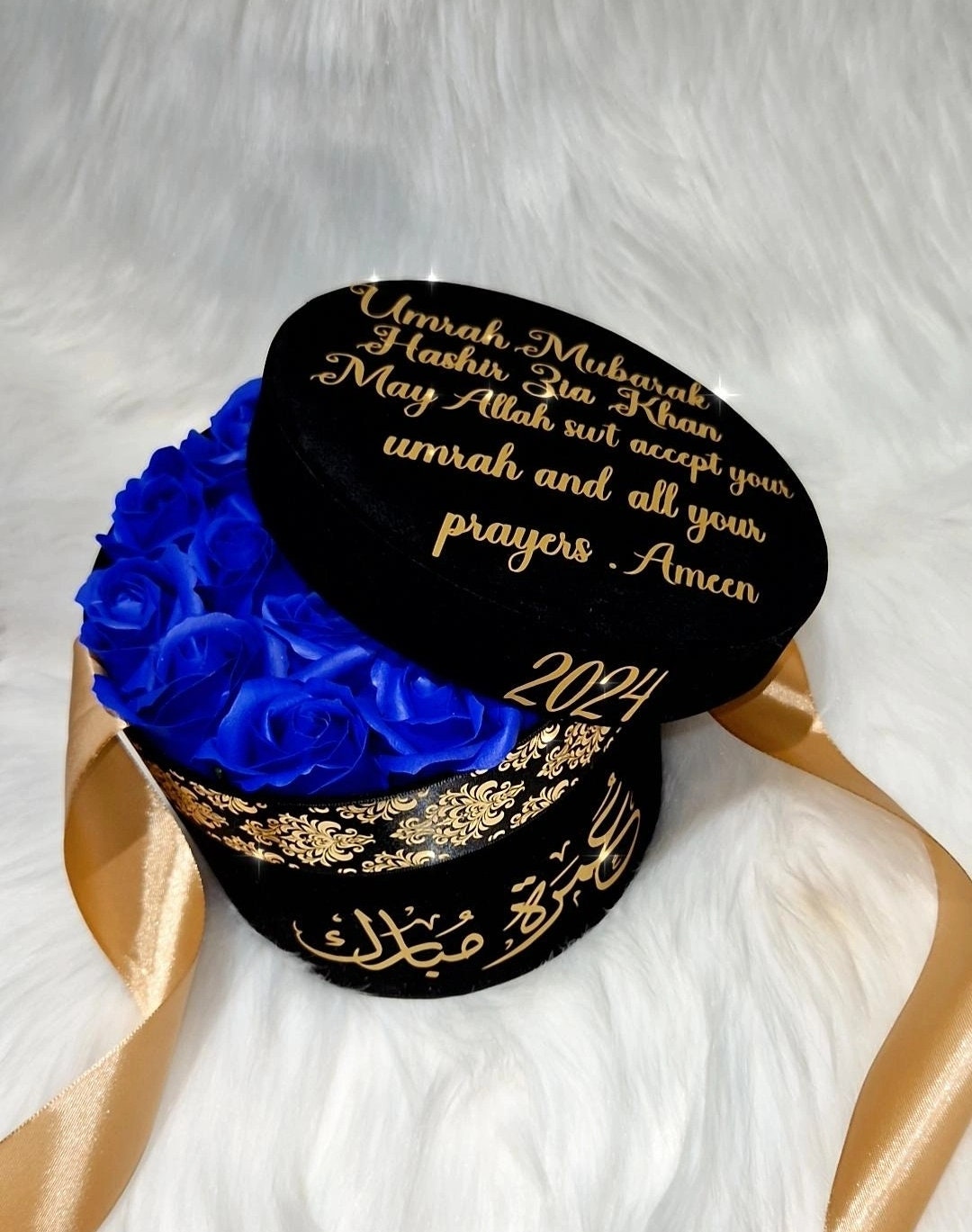 Personalised Umrah Gift Box, Umrah Gift, Forever Roses Gift Box,islamic ...