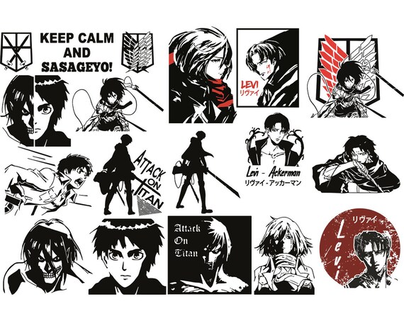 Levi Svg Bundle Attack on Titan Svg Aot Svg Bundle Captain | Etsy UK