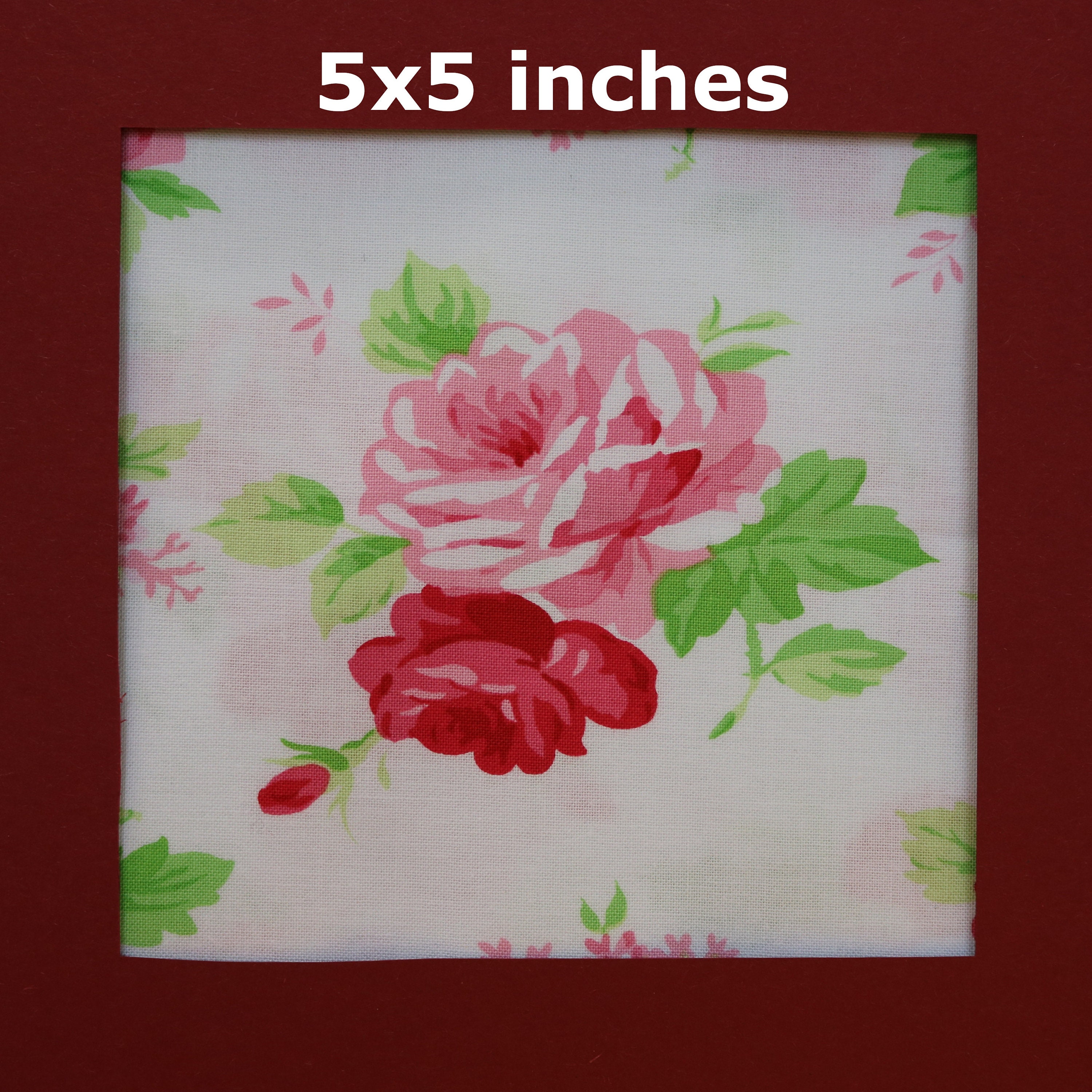 Quilting, Patchwork, Sewing Fabric Red and Pink Roses on White by ...