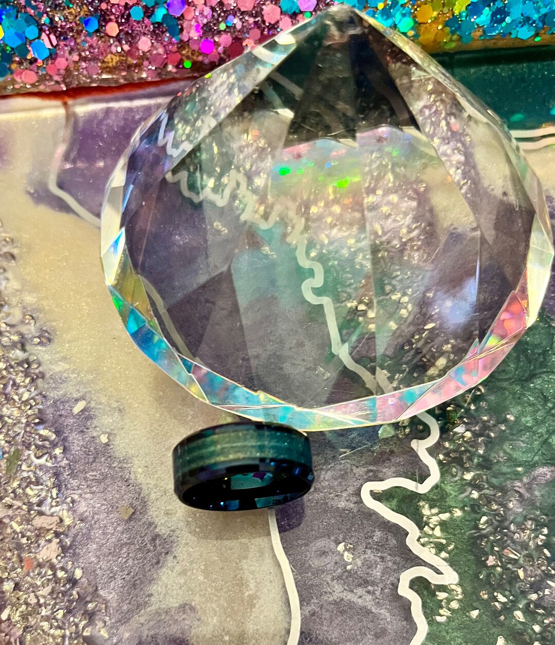 Resin Inlay Ring - Etsy