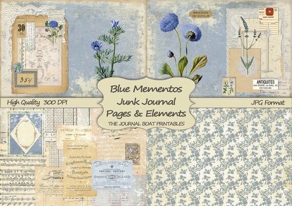 Craft Supplies & Tools Papercraft All in one Basic Blues Junk Journal ...