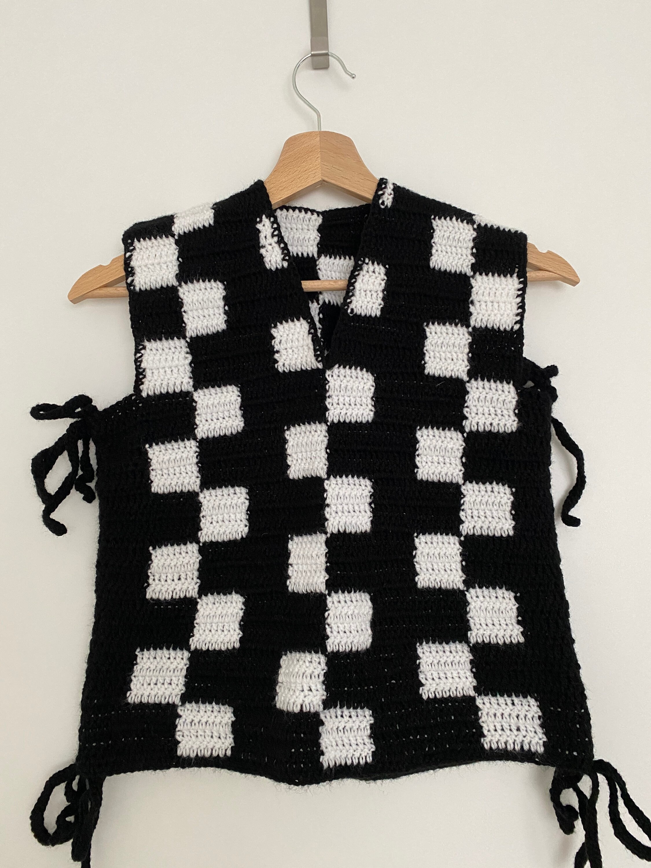 Wednesday Inspired Crochet Handmade Sweater Vest - Etsy