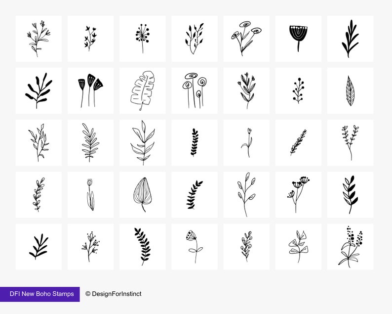 100 Abstract Doodle Procreate Stamps procreate Stamps - Etsy