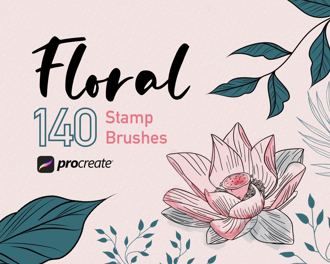 140 Procreate Flower Stamp Brushes (instant Download) - Etsy