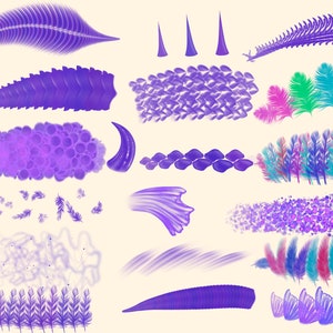 80 Procreate Feather Brushes, Procreate Animal Stamps Set ,procreate ...