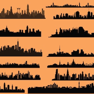 130 Procreate Cityscapes Brushes Bundle, City Skyline Brush Pack ...