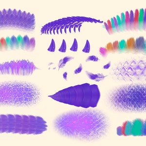 80 Procreate Feather Brushes, Procreate Animal Stamps Set ,procreate ...