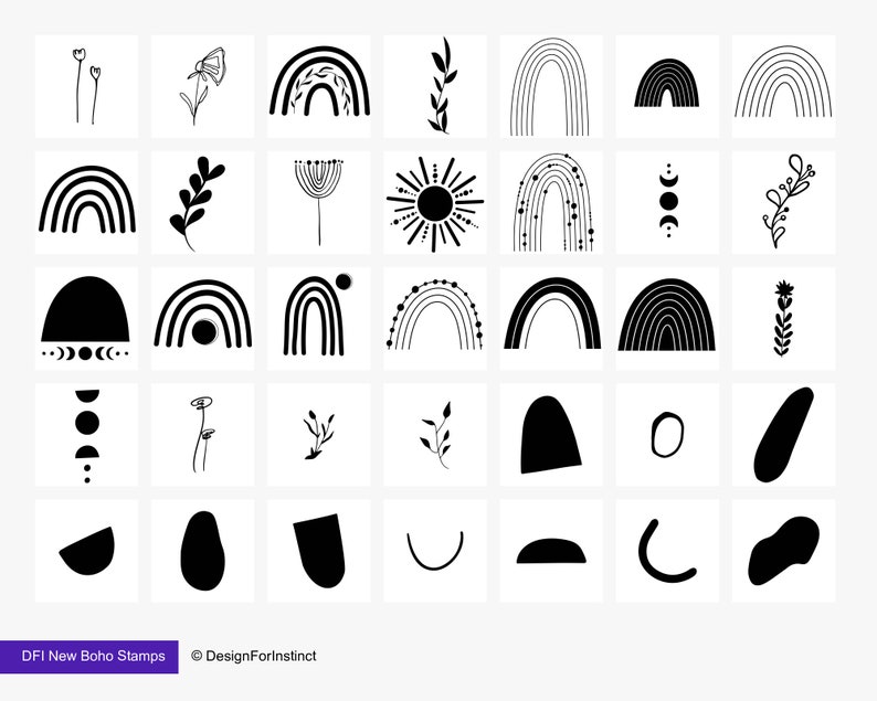 100 Abstract Doodle Procreate Stamps procreate Stamps - Etsy