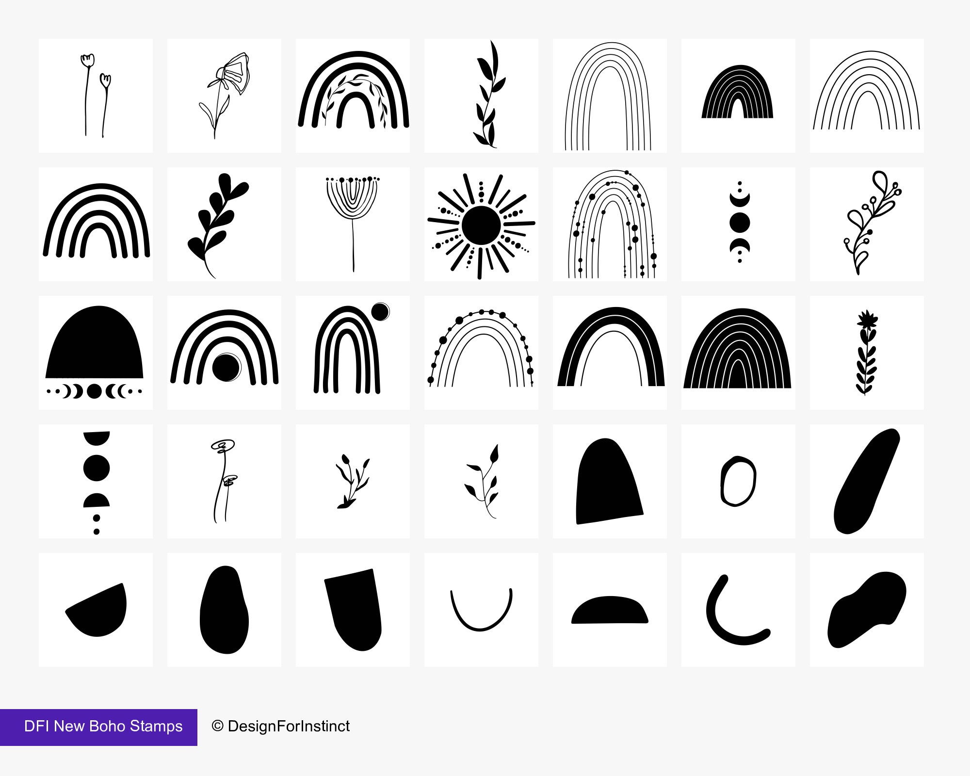 100 Abstract Doodle Procreate Stamps procreate Stamps - Etsy