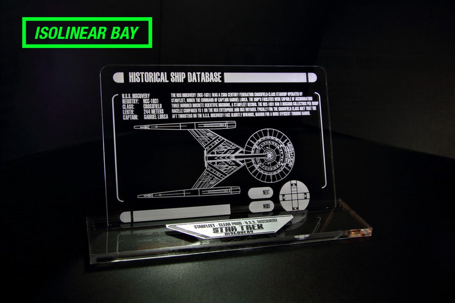 Star Trek Padd Discovery Clear Padd - Etsy