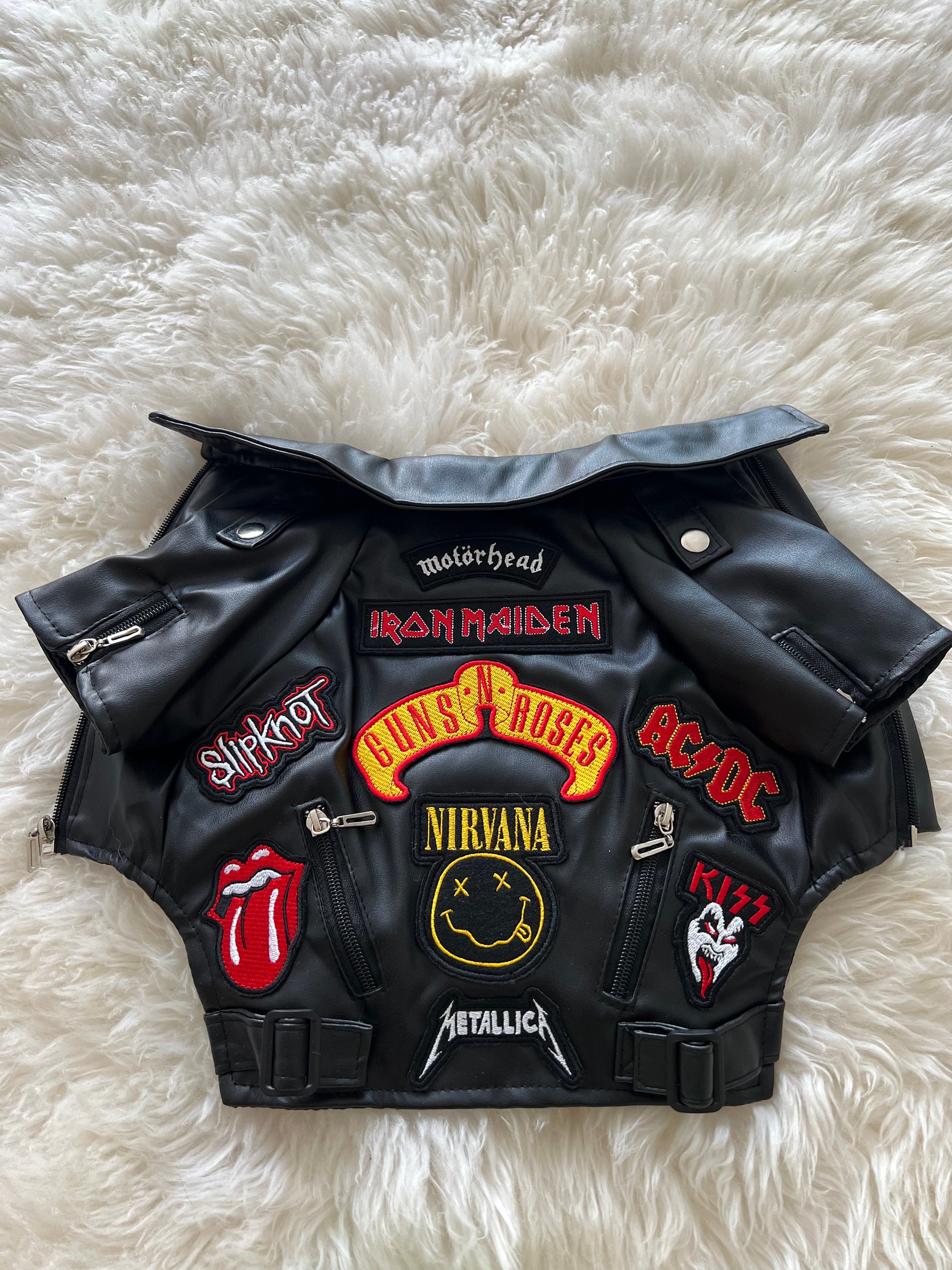 Luxury Faux Leather Rock Dog Jacket-rock Dog Clothing-rock - Etsy Australia