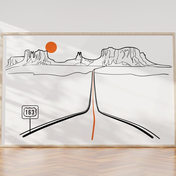 Valley of the Gods Line Art - Etsy