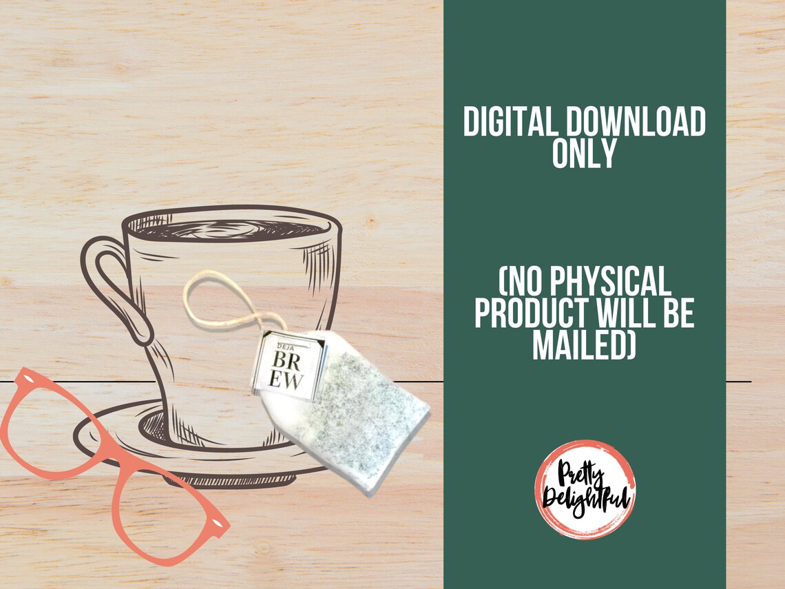 Printable Tea Bag Tabs for Homemade Tea Gifts Art Deco Style - Etsy