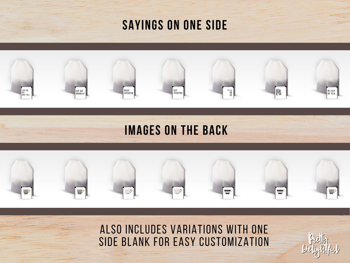 Printable Tea Bag Tabs for Homemade Tea Gifts Art Deco Style - Etsy