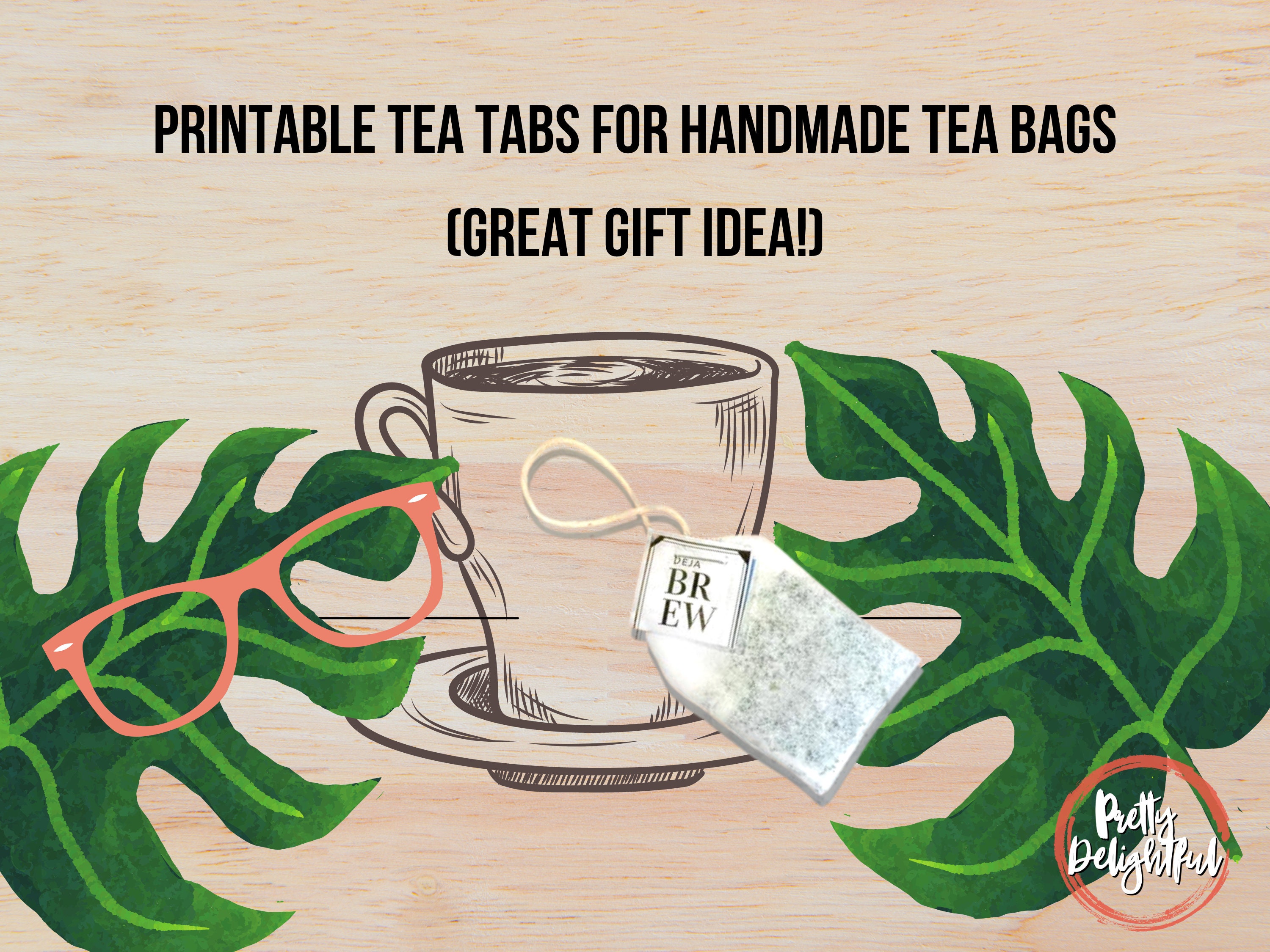 Printable Tea Bag Tabs for Homemade Tea Gifts Art Deco Style - Etsy