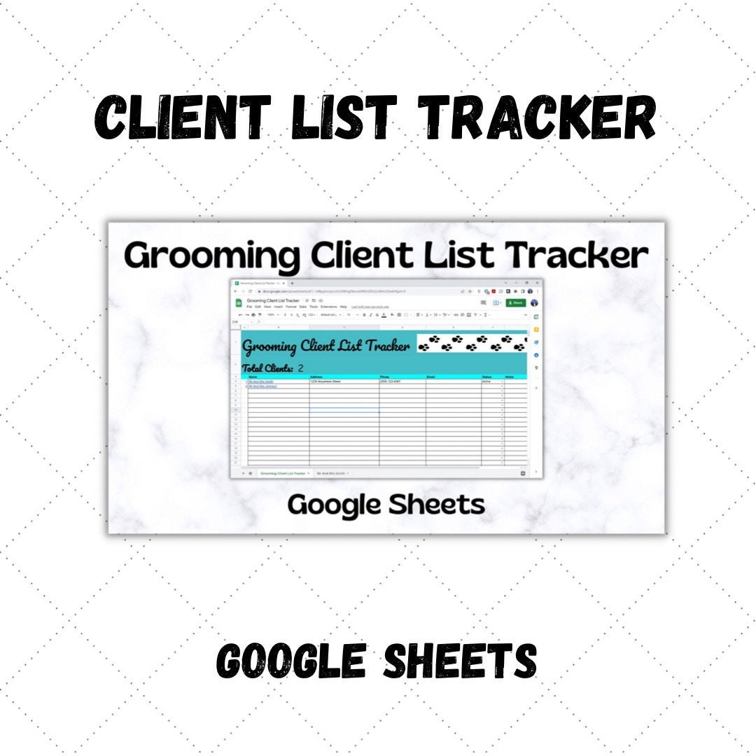 Client List Tracker-grooming-template-spreadsheet-google Sheets ...