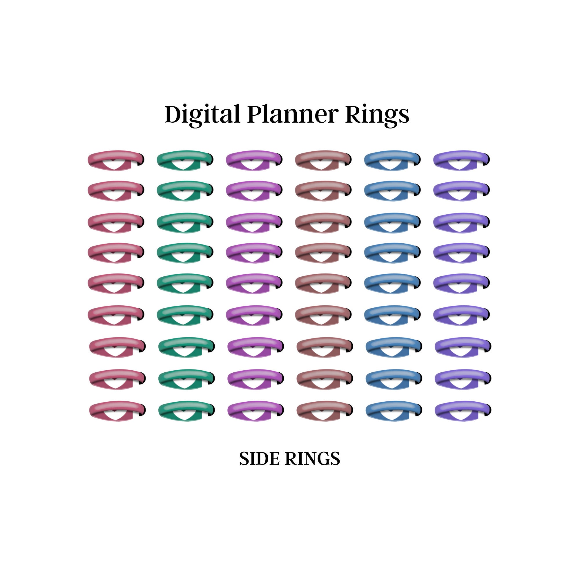 Digital Planner-binder Rings-center Rings-digital Planner-digital ...