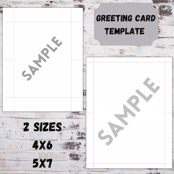 Greeting Card Template-instant | Etsy