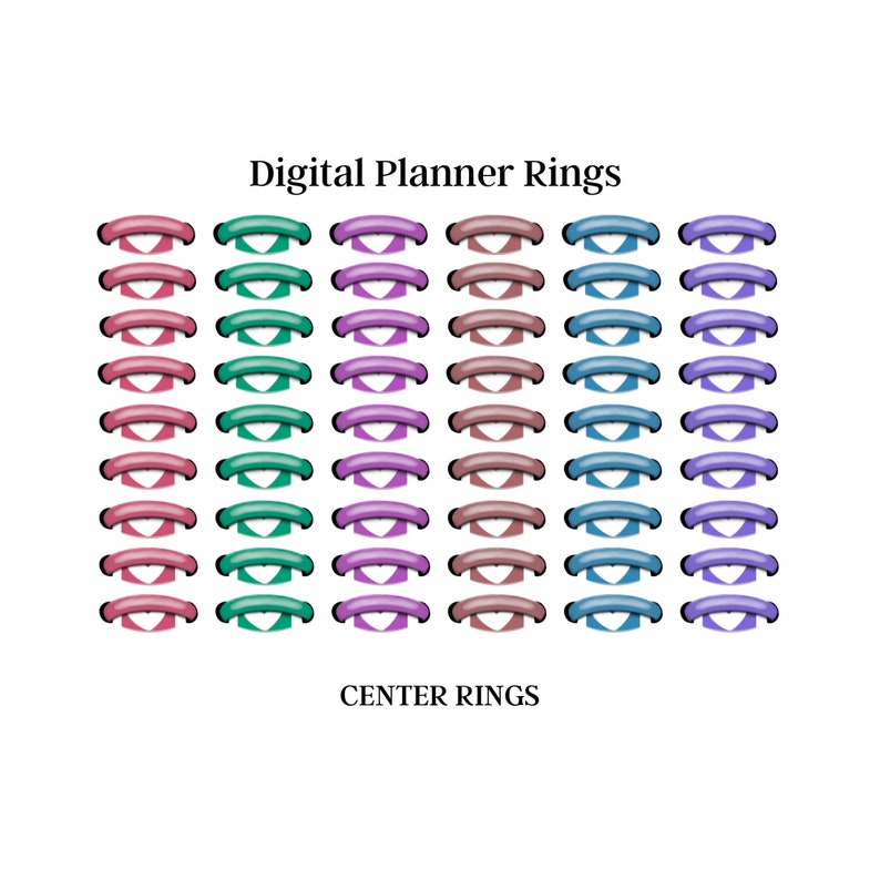 Digital Planner-binder Rings-center Rings-digital Planner-digital ...