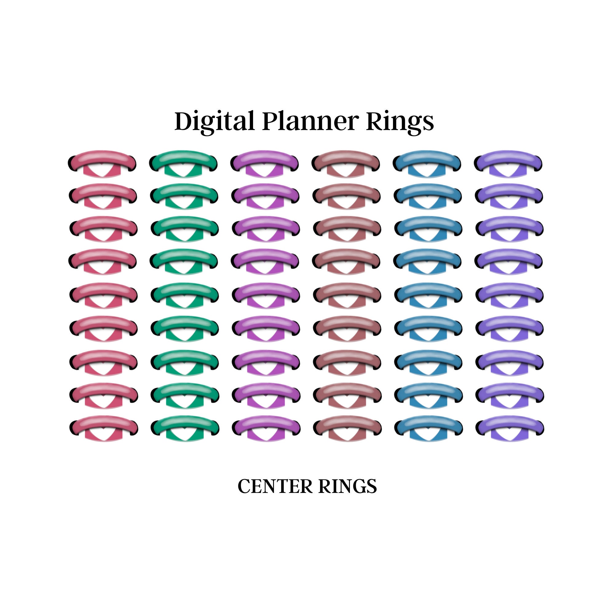 Digital Planner-binder Rings-center Rings-digital Planner-digital ...