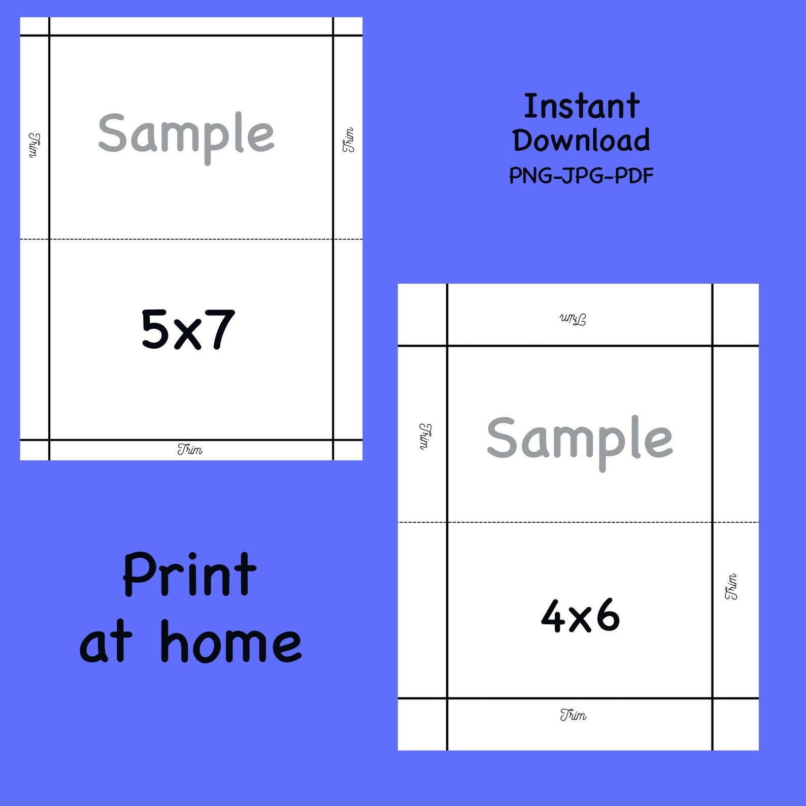 Greeting Card Template-instant Download-5x7-4x6-portrait-landscape-diy ...
