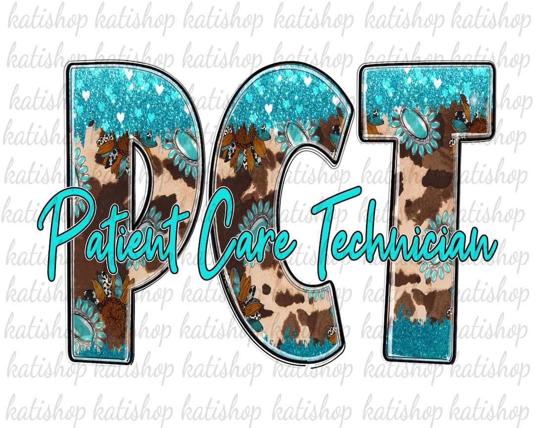 PCT Patient Care Technician Glitter Png PCT Leopard Design PCT Nursing ...