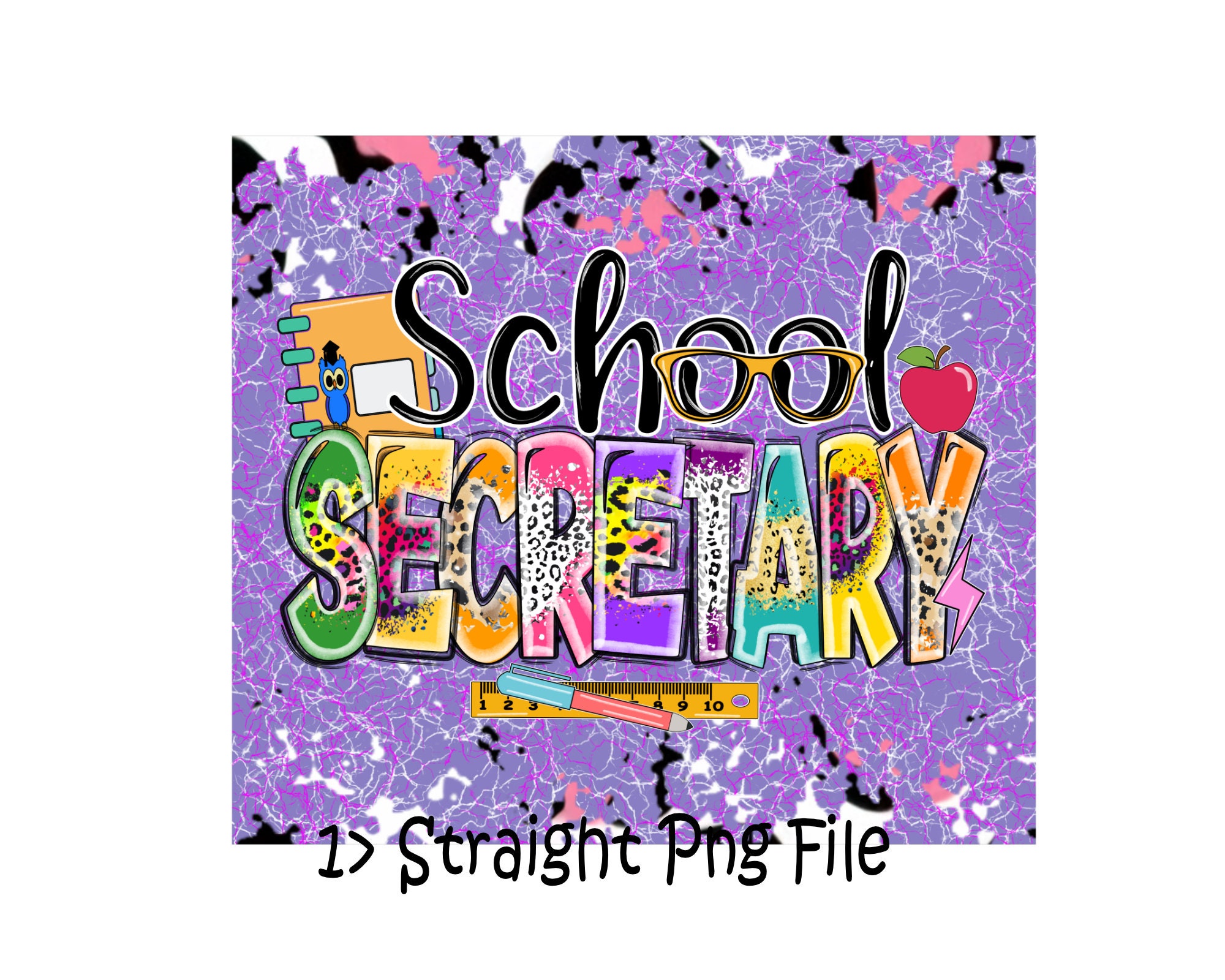 School Secretary Skinny Tumbler Sublimation School Secretary Png ...