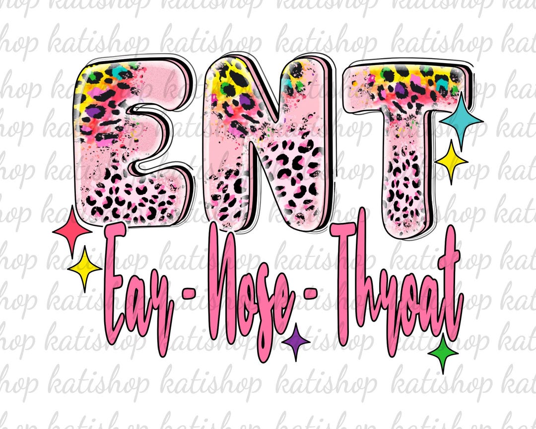 ENT Png Ear Nose Throat Sublimation ENT Pink Leopard Png Ear Nose ...