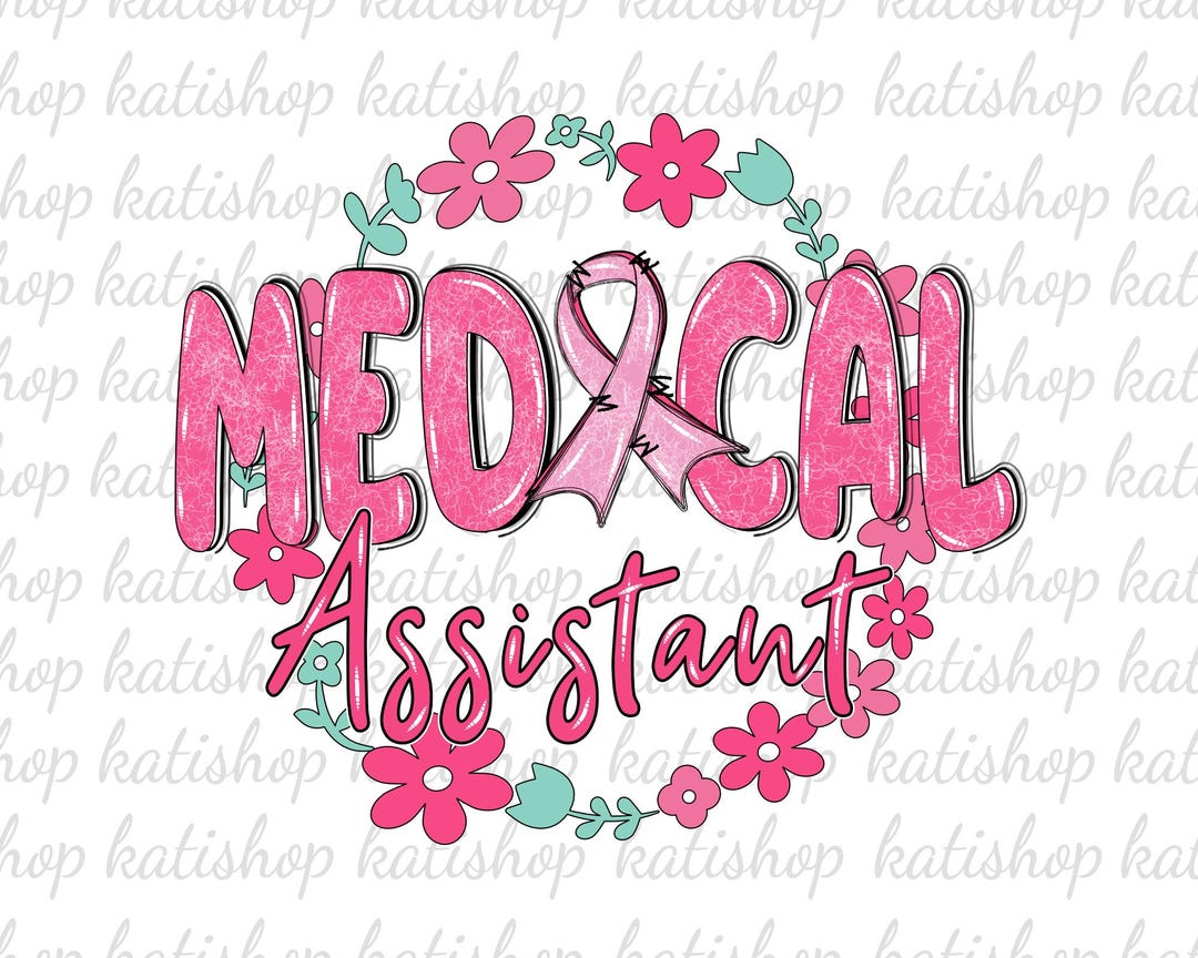 Medical Assistant Breast Cancer Awareness PNG: Pink Ribbon Flowers ...
