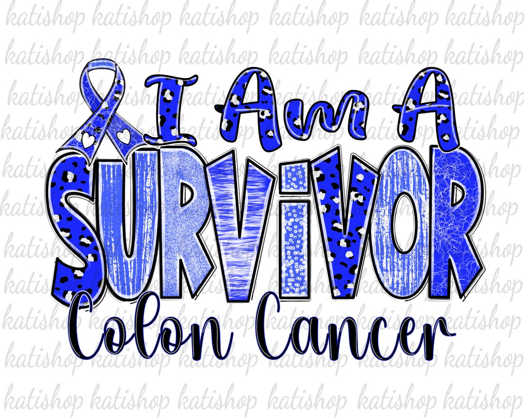 Colon Cancer Survivor Png: Awareness Ribbon Sublimation Design (digital ...
